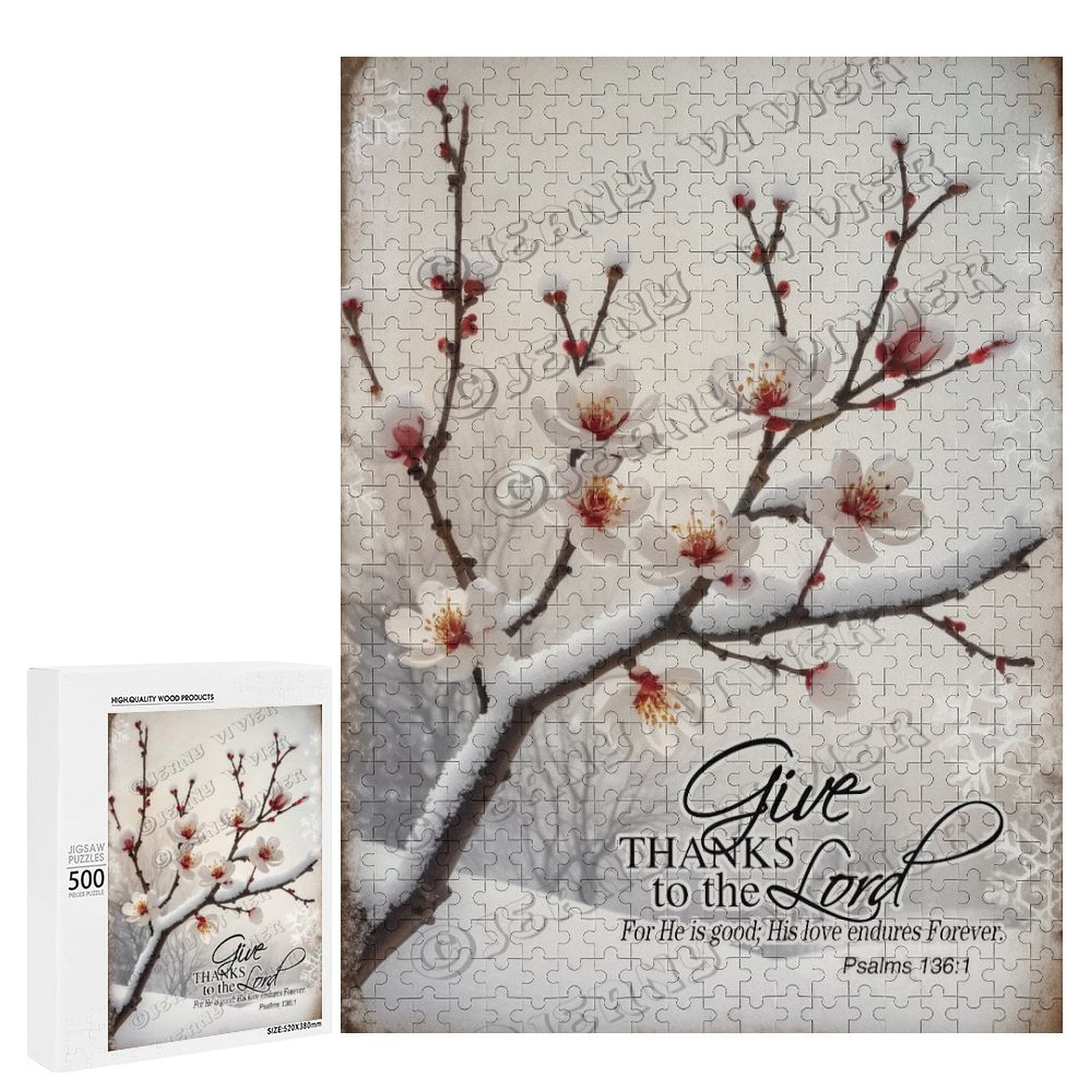 Plum Blossom Puzzles for Adults 500 Pieces, Impossible Hard Difficult ...