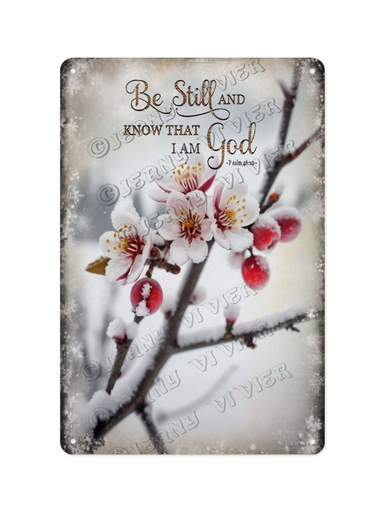 Plum Blossom Vintage Aluminum Sign, 8x12 Inches, Beautiful Spring ...