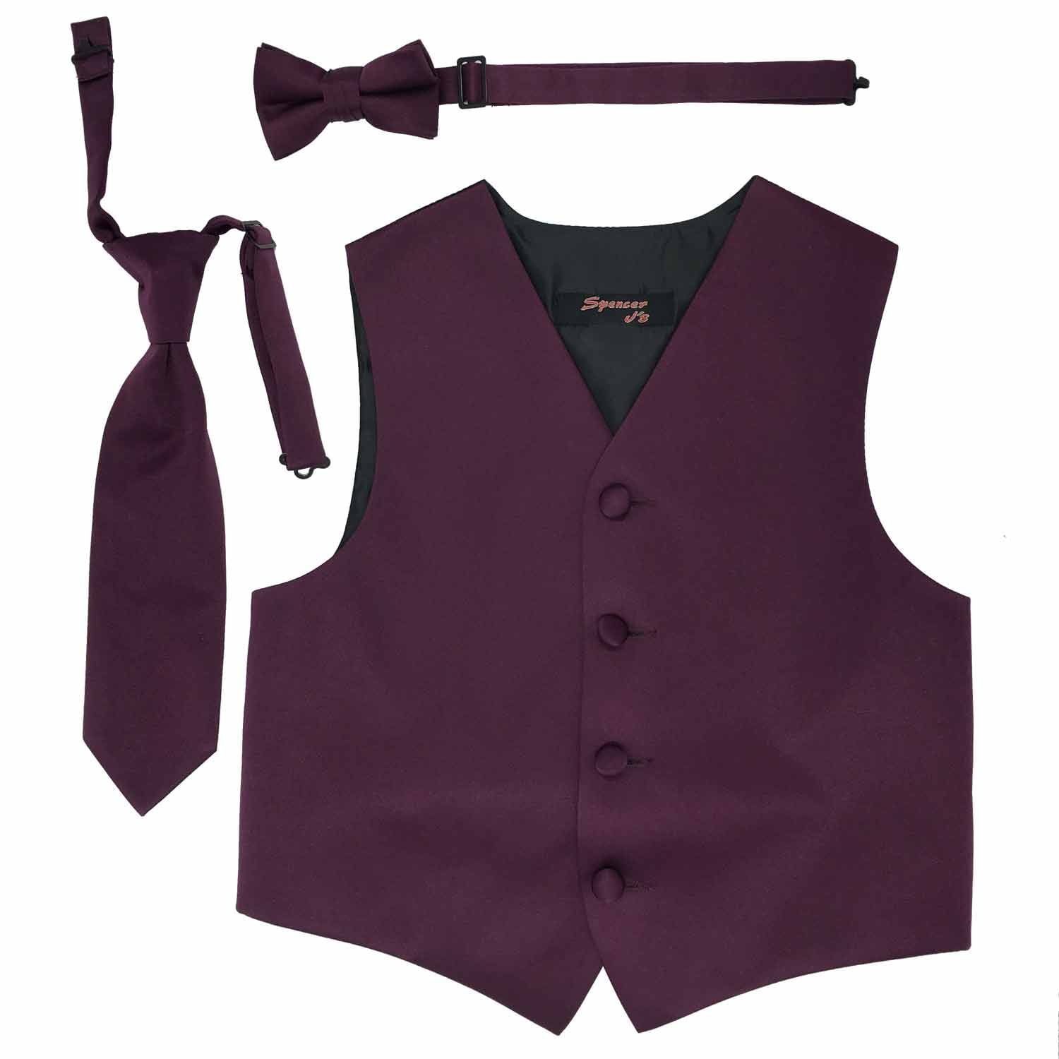 Plum Boys Satin Vest Spencer J - Boys 9-10 - Walmart.com