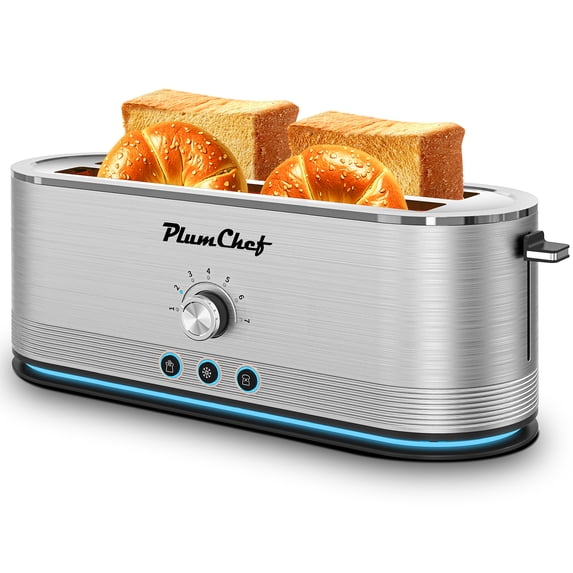Plum Chef 4-Slice Toaster, Stainless Steel with 7 Browning Settings ...