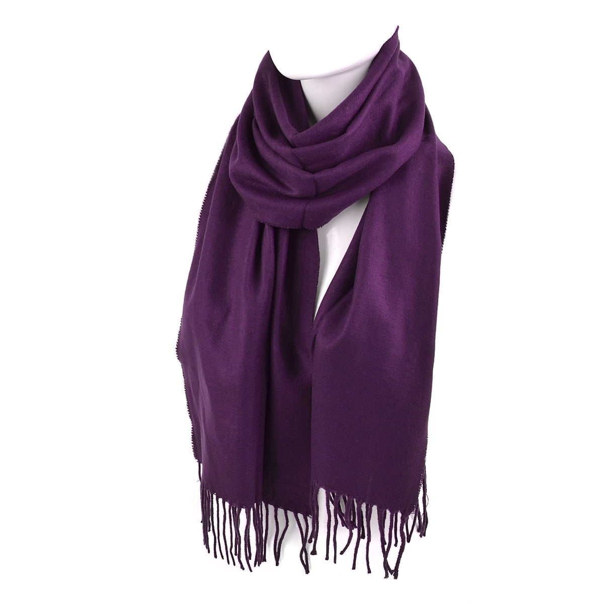 Plum Fall/Winter Scarf for Men & Women-Solid Color Soft Feel Acrylic ...
