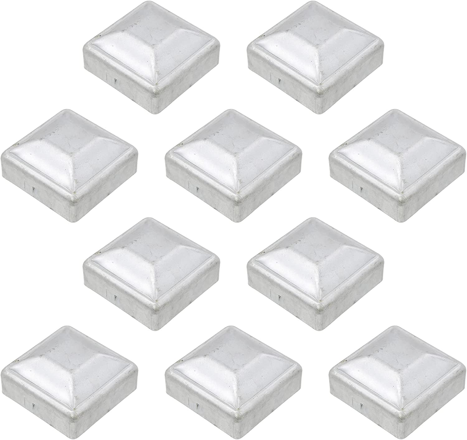 Plum Fittings 2 1/2" x 2 1/2" Square Pressed Steel Dome Caps Galvanized ...