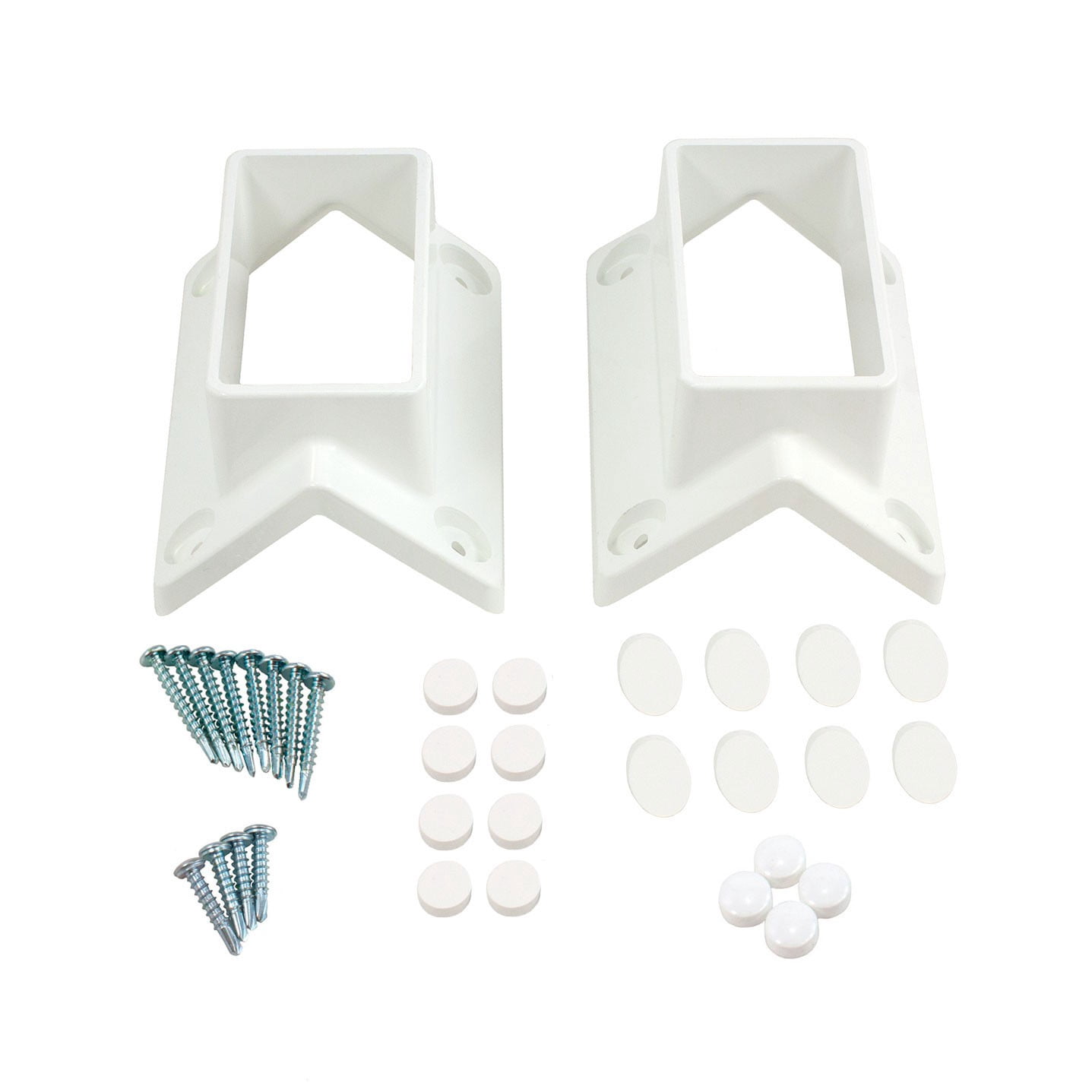 Plum Fittings 2" x 3 1/2" 45 Degree Handrail Vinyl Bracket Kit | Screws ...