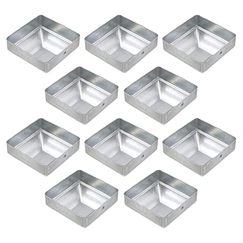 Plum Fittings 3" x 3" Square Pressed Steel Dome Caps Galvanized Steel ...