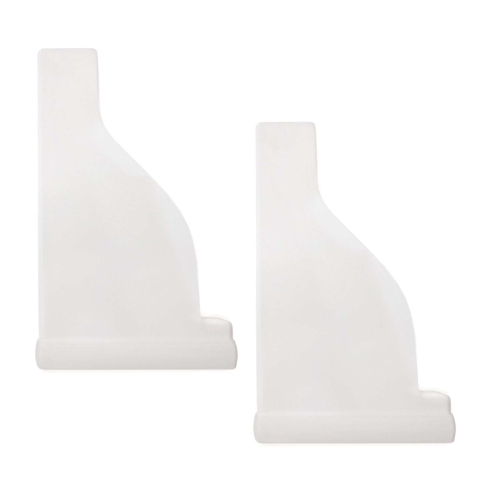 Plum Fittings Decorative White Vinyl Pergola End Cap 1.5"x 5.5" Rail ...