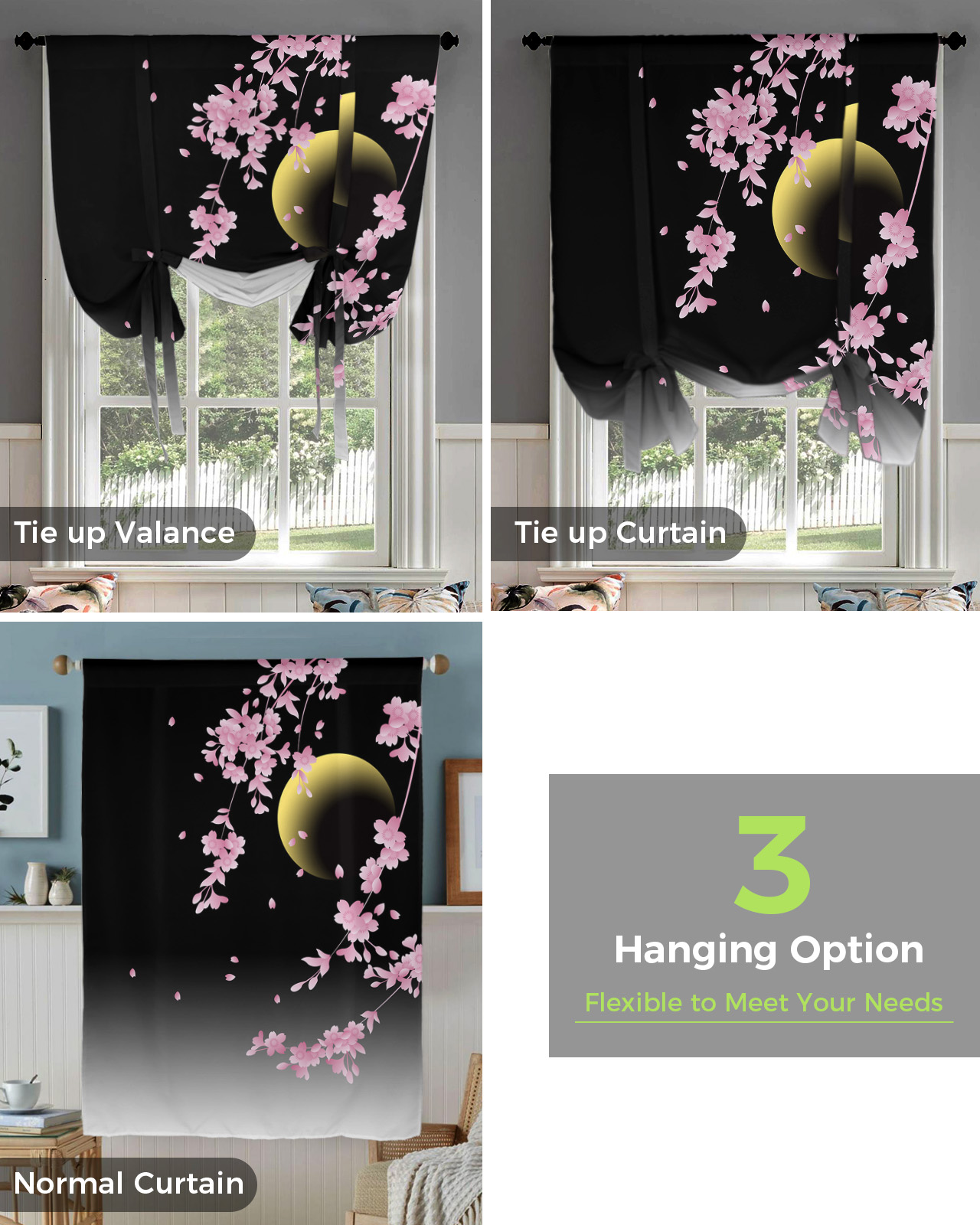 Plum Flower Pink Butterfly Chinese Style Window Curtain for Living Room ...