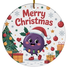 Plum Christmas Ornaments