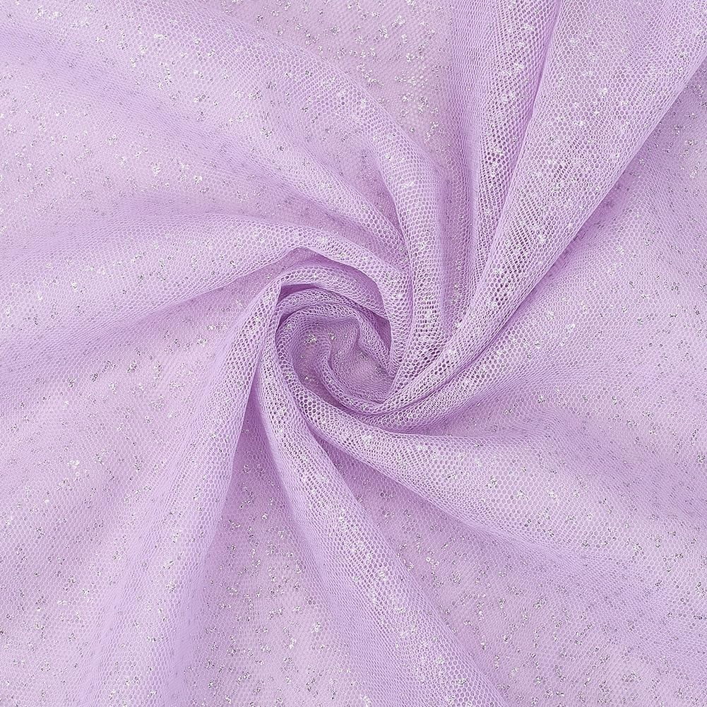 Plum Glitter Tulle Fabric with Siliver Points Sparkling Ribbon Sequin ...