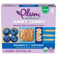 Plum Organics Jammy Sammy Snack Bars Blueberry and Oatmeal 1.02 oz 5 ...