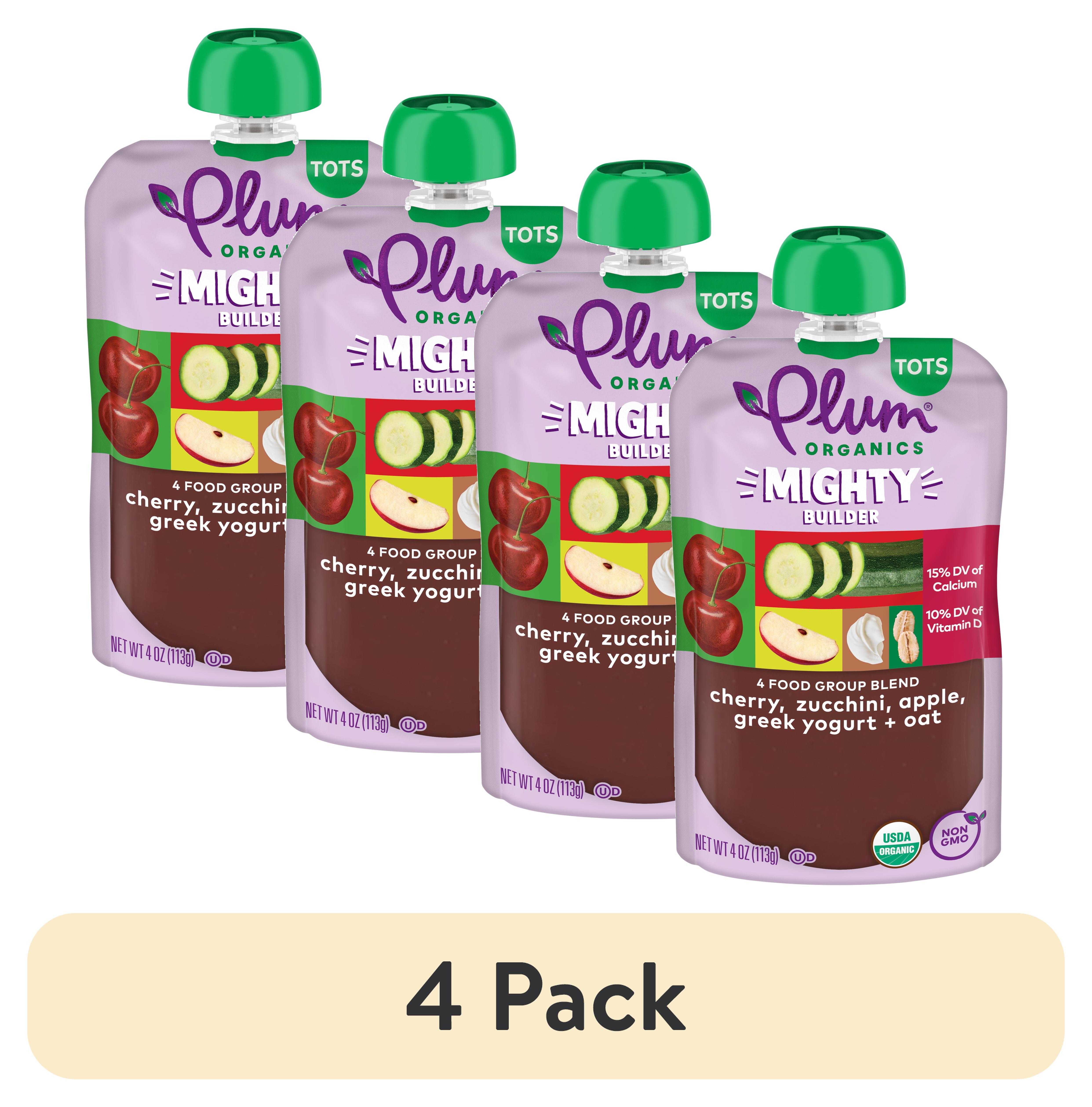 (4 pack) Plum Organics® Mighty Builder 4 Food Group Blend Cherry ...