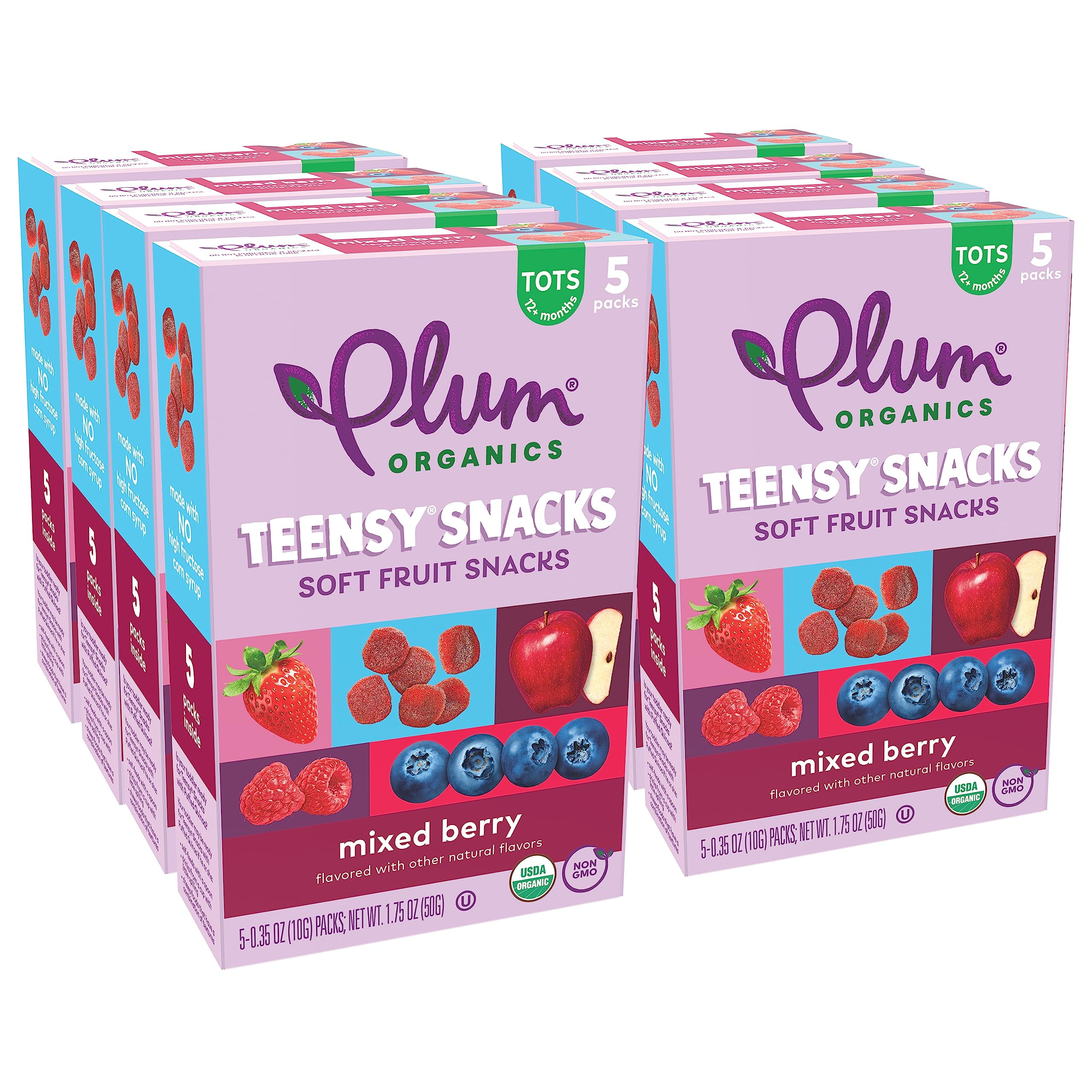 Plum Organics Teensy Snacks Soft Fruit Snacks - Mixed Berry - 5 Count ...