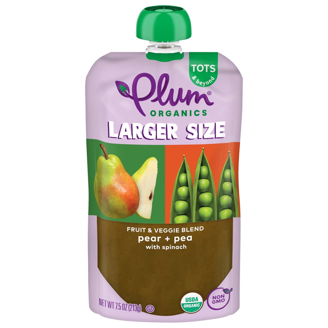 Plum Organics® Tots & Beyond Fruit & Veggie Blend Pear + Pea with ...