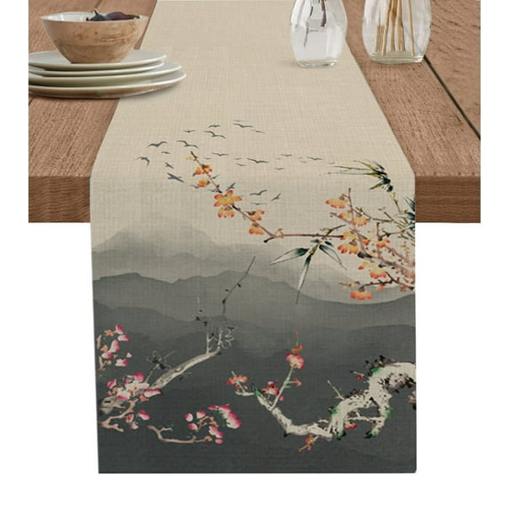 Plum Pink Butterfly Table Runner Wedding Party r Modern Coffee Dining ...