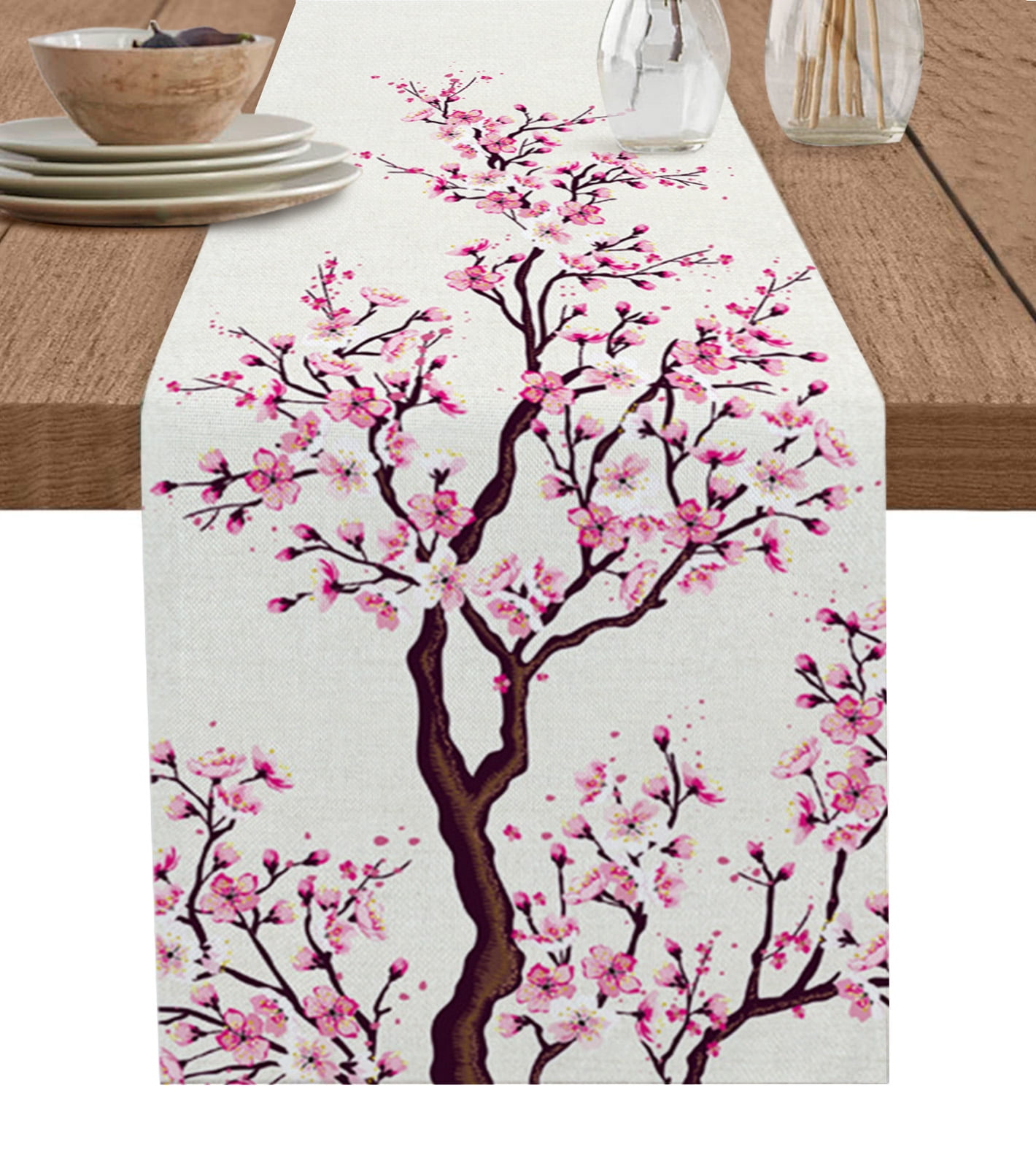 Plum Pink Butterfly Table Runner Wedding Party r Modern Coffee Dining ...