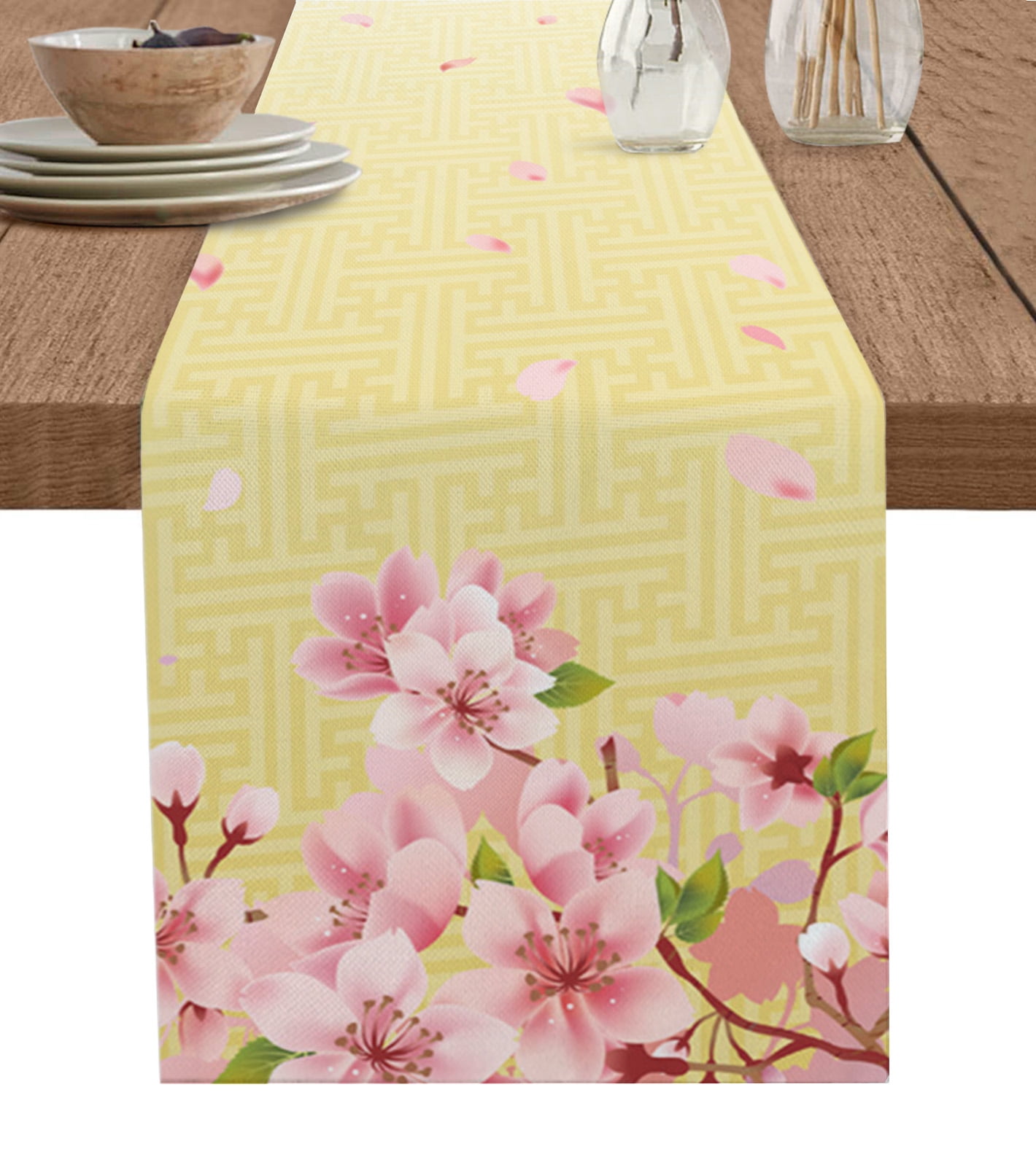 Plum Pink Butterfly Table Runner Wedding Party r Modern Coffee Dining ...