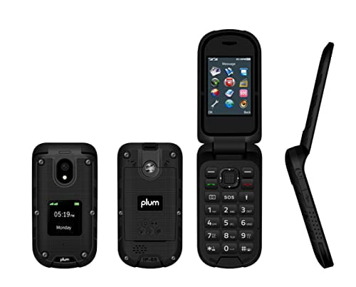 Plum RAM Plus 4G Volte Unlocked Rugged Flip Phone AT&T T-Mobile – Black ...