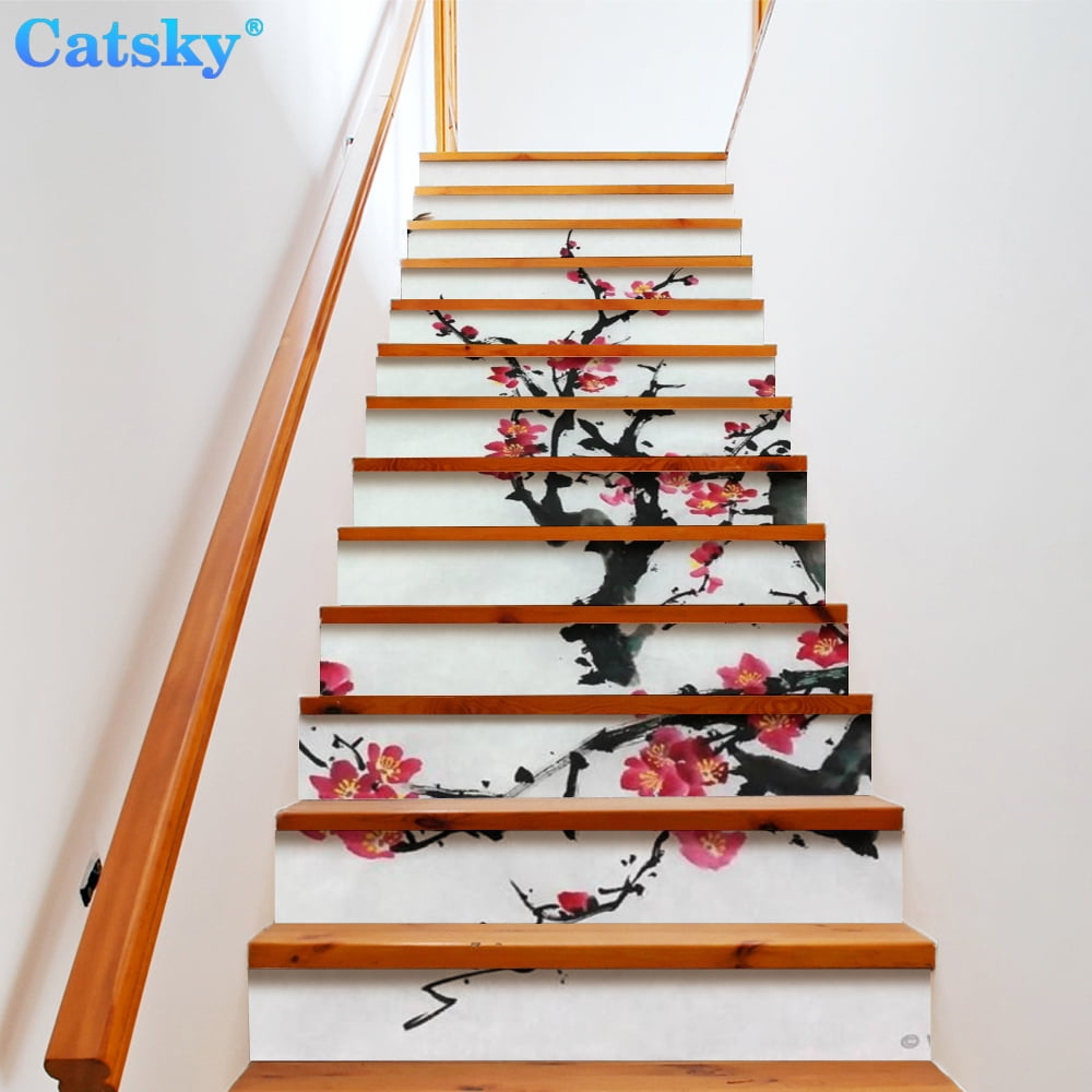Plum bossom sticker decal decoration home bookstore wallpaper wallpaper ...