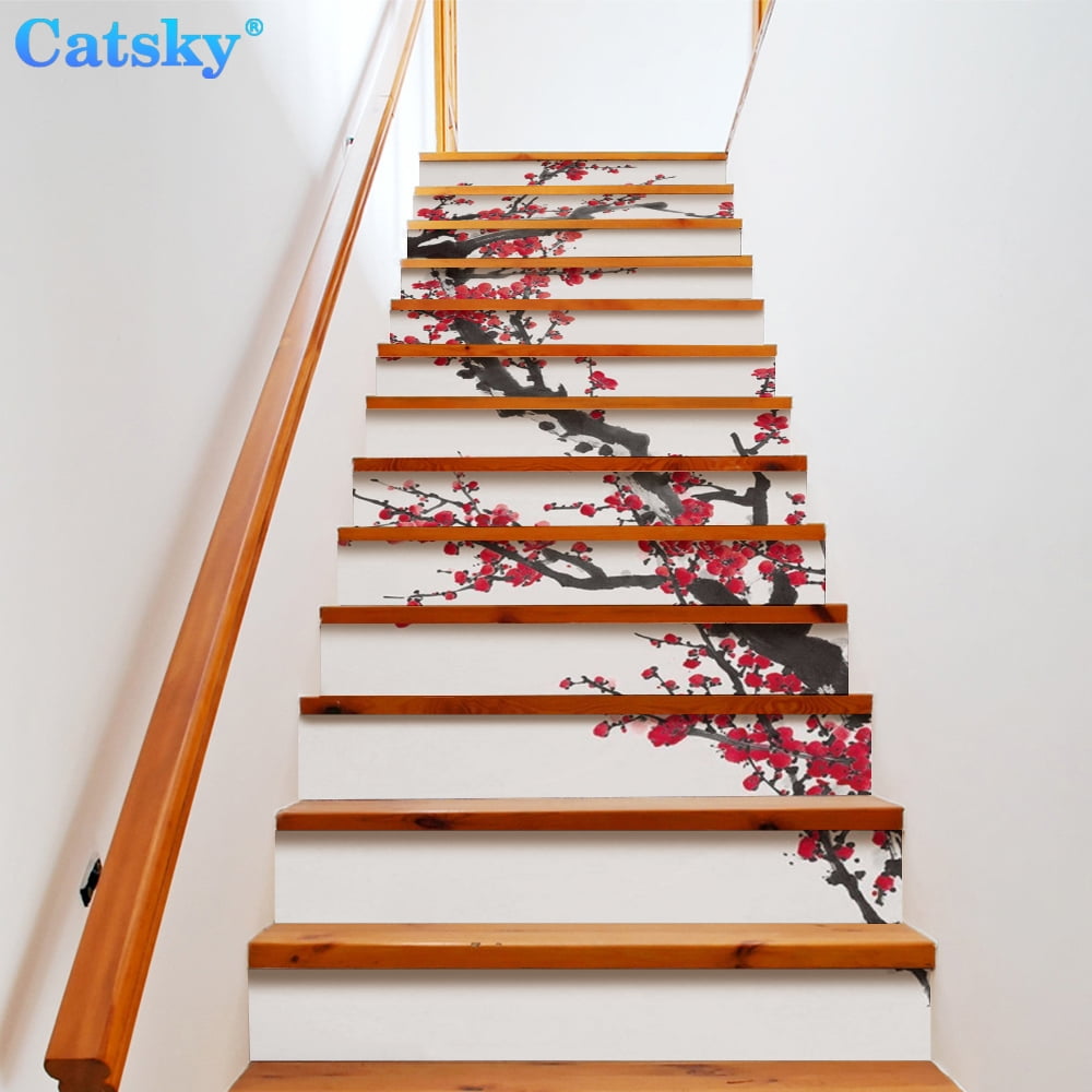 Plum bossom sticker decal decoration home bookstore wallpaper wallpaper ...