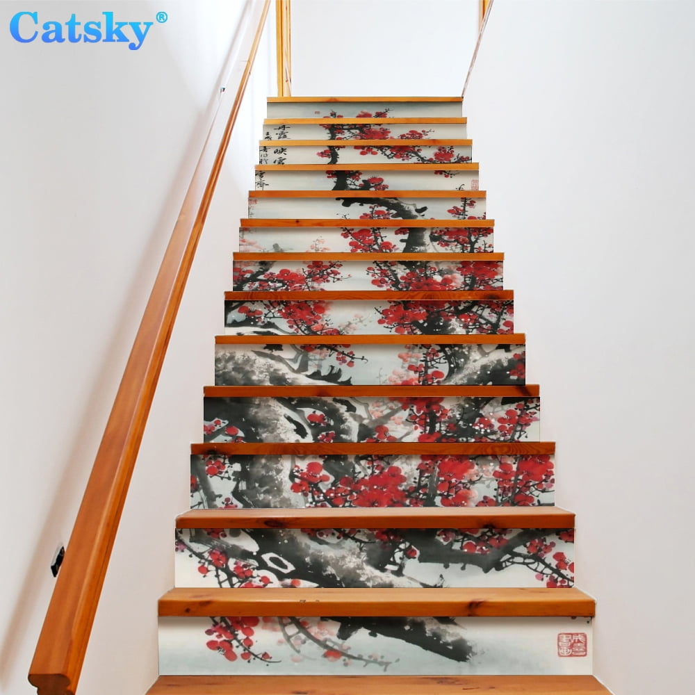 Plum bossom sticker decal decoration home bookstore wallpaper wallpaper ...