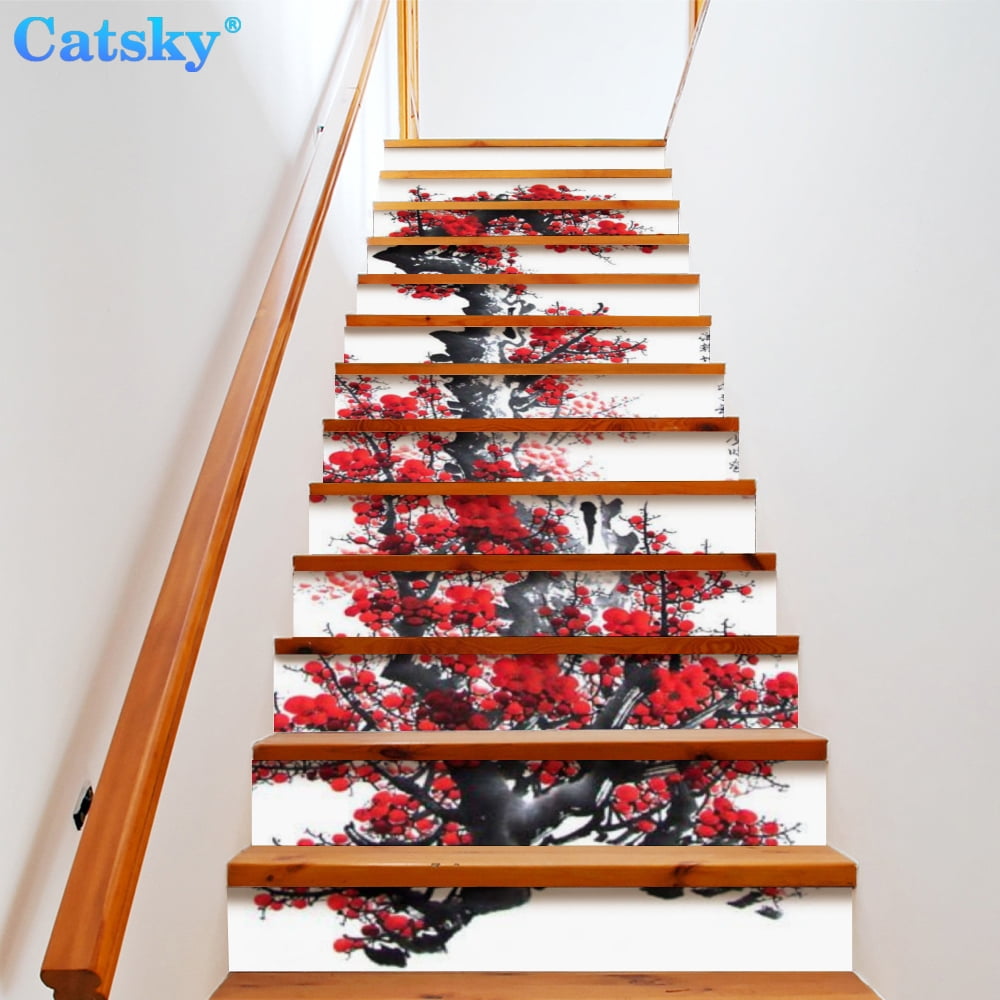 Plum bossom sticker decal decoration home bookstore wallpaper wallpaper ...