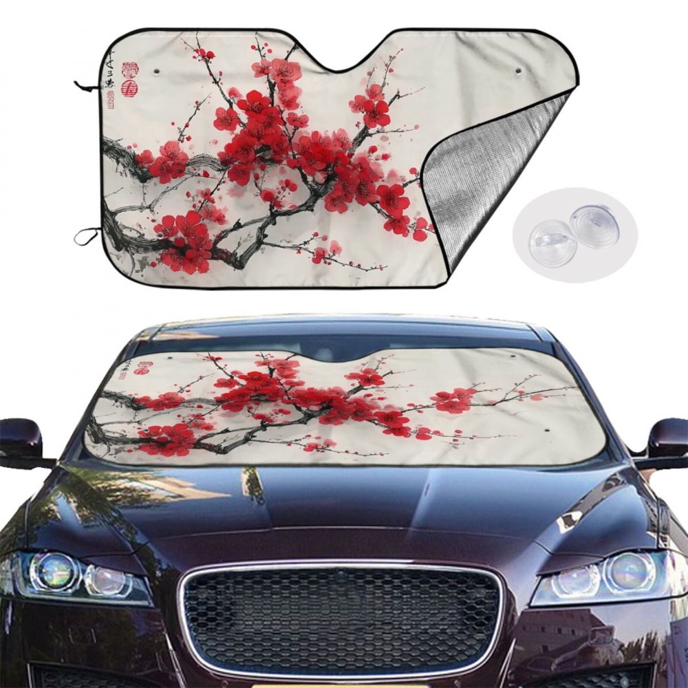 Plum visor for car windshield visors - truck visor windshield cover and accordion window cover ...