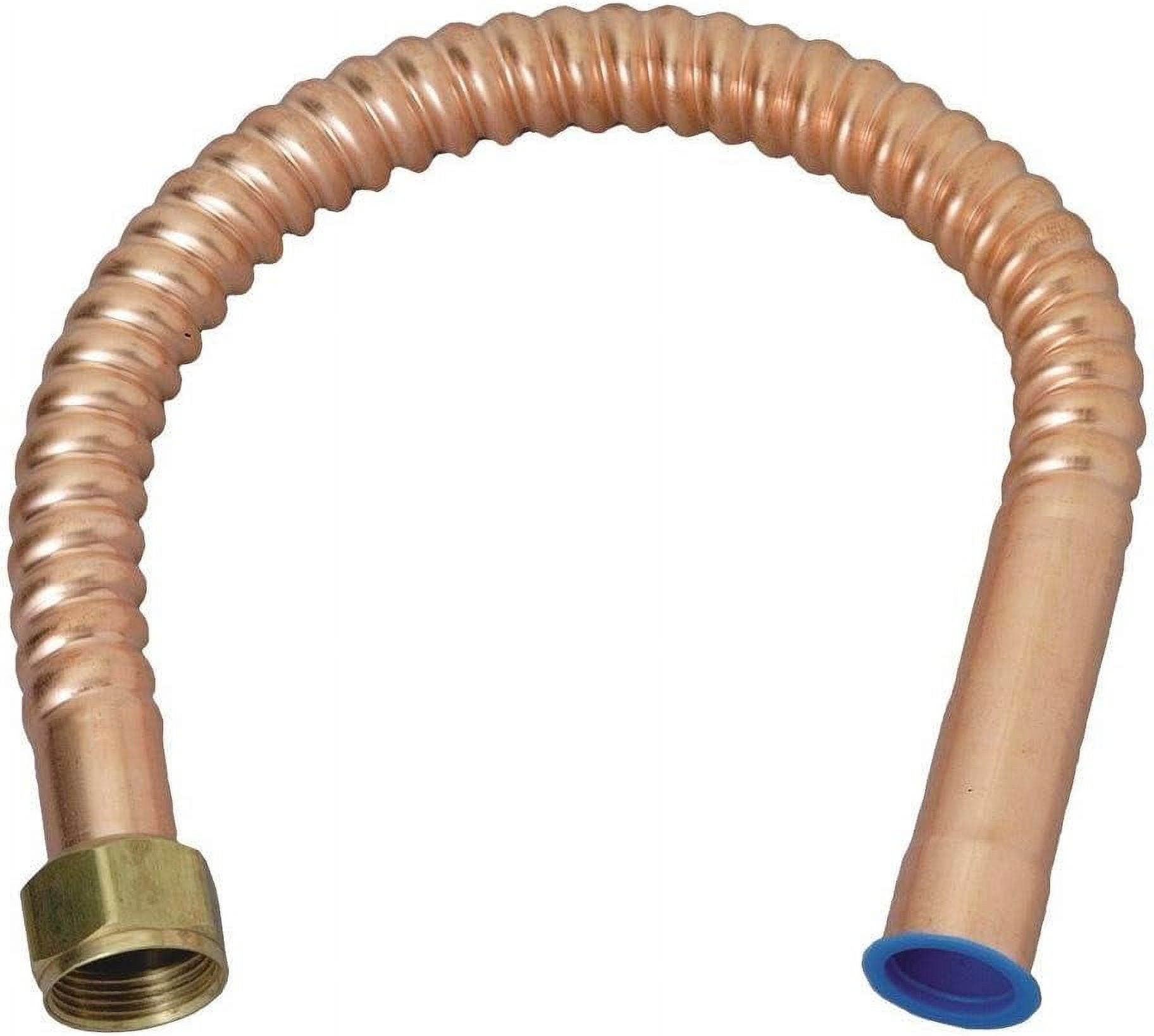 Plumb 522334 Wb034-24N Corrugated Water Heater Connector, 3/4 in, Fip X Male/Female Sweat, 24 in ...