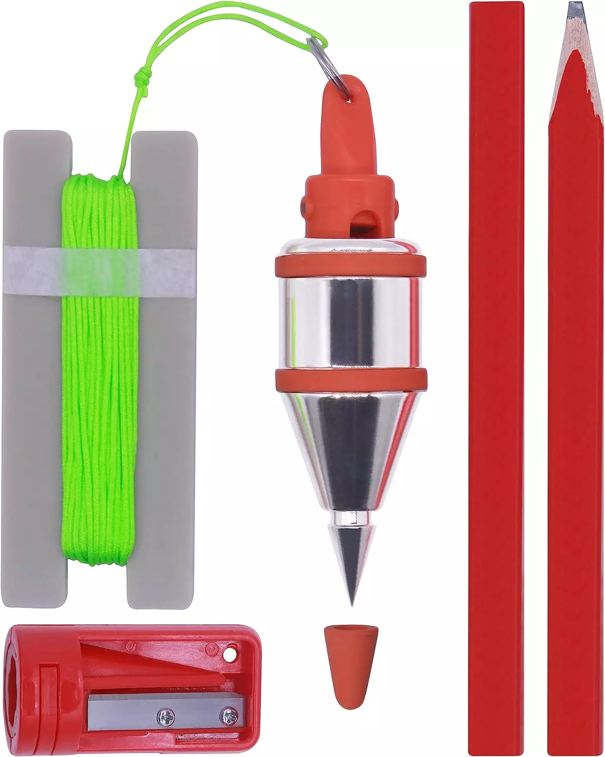 Plumb Bob - 8 Oz(227G) Plumb-Rite with 16 Ft(5M) String, Pencil ...