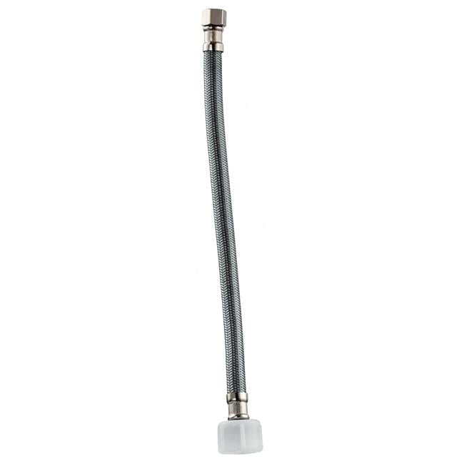 PlumbCraft 3/8 in. OD in. X 7/8 in. D OD 12 in. Braided Stainless Steel ...