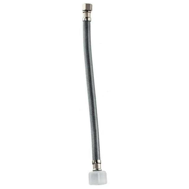 PlumbCraft 3/8 in. OD in. X 7/8 in. D OD 12 in. Braided Stainless Steel ...