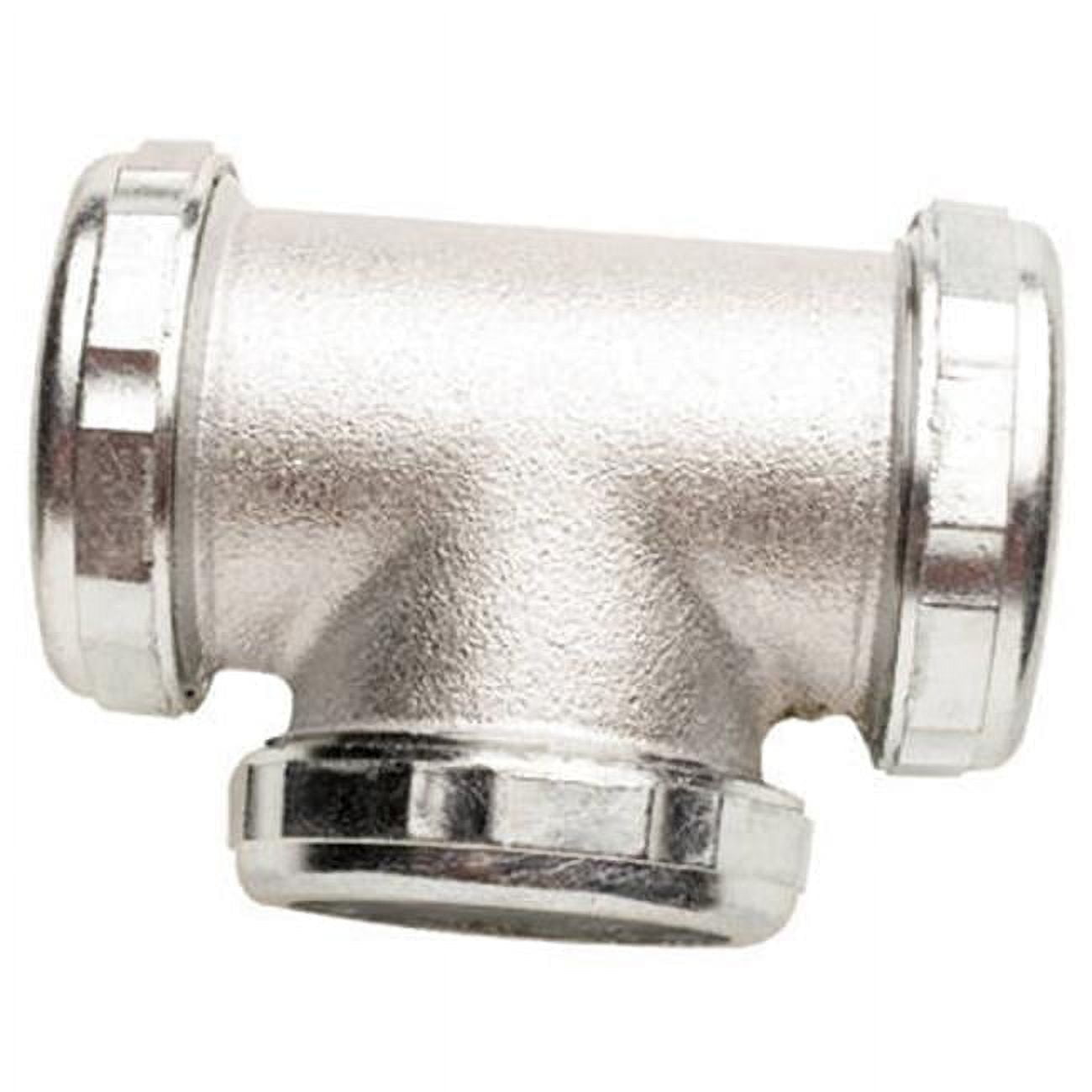 Plumb Pak 541SN 1.5 in. 3 Way Cast Satin Slip Tee - Walmart.com