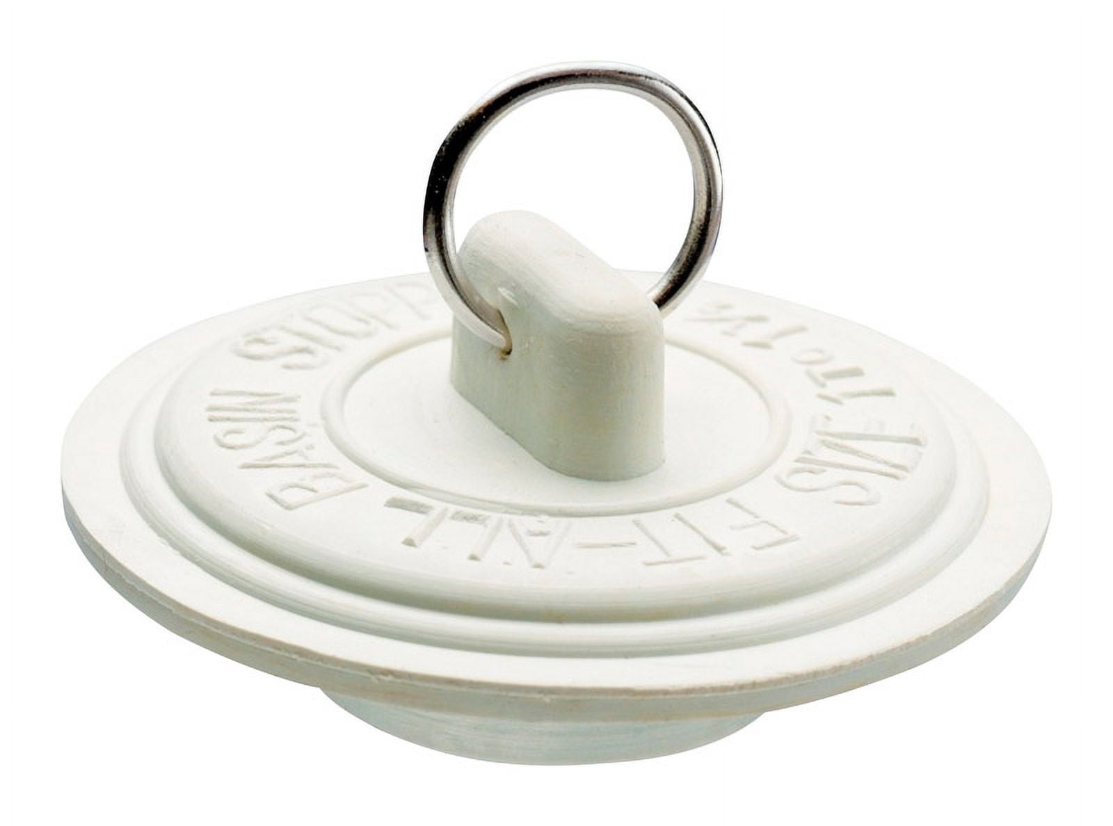 Plumb Pak Duo Fit PP820-6 Drain Stopper, Rubber, White, For 1-5/8 to 1 ...