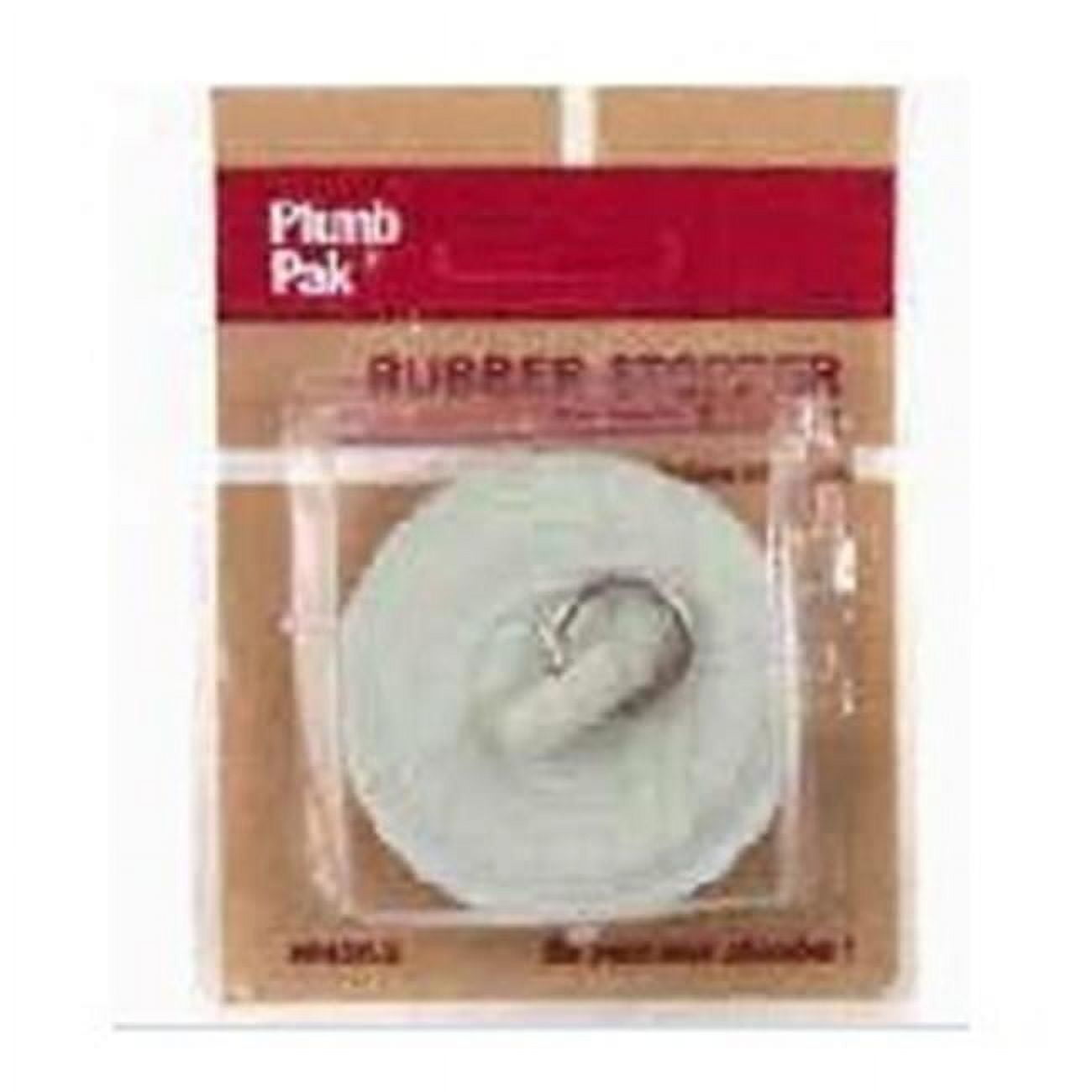 Plumb Pak Duo Fit Series PP22006 Drain Stopper, Rubber, White, For: 1-5 ...