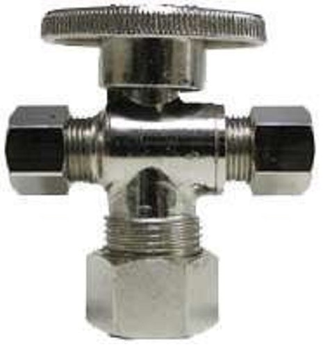 Plumb Pak PP20115LF/PBWT213 Turn 3-Way Angle Stop Valve, Brass, Each ...