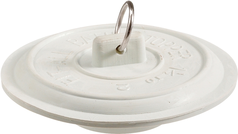 Plumb Pak PP22004 Tub Stopper with Ring, Rubber, White, For: Laundry ...