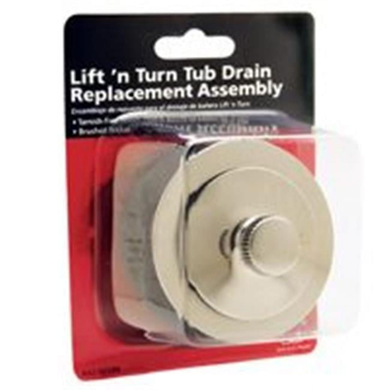 Plumb Pak PP62-3DSBN Lift and Turn Style Tub Drain Plug with Strainer ...