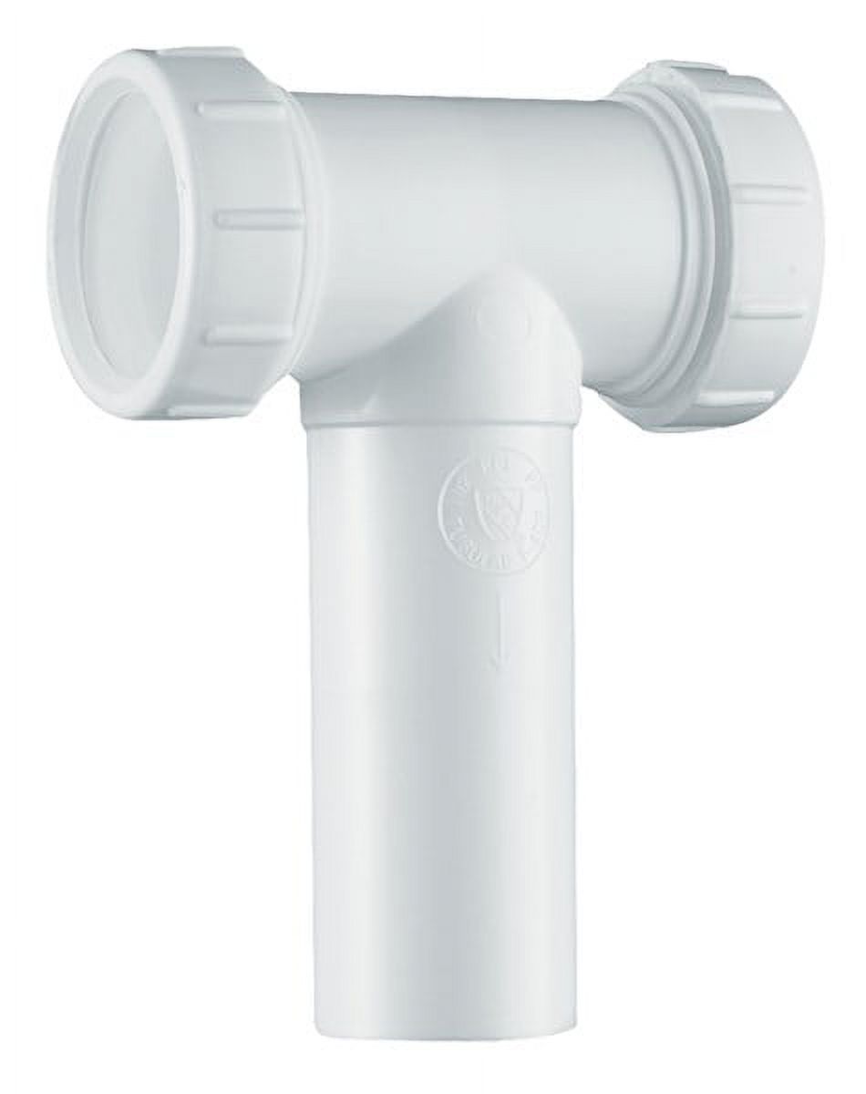 PlumbCraft 1-1/2 in. D Plastic Center Outlet Tee - Walmart.com