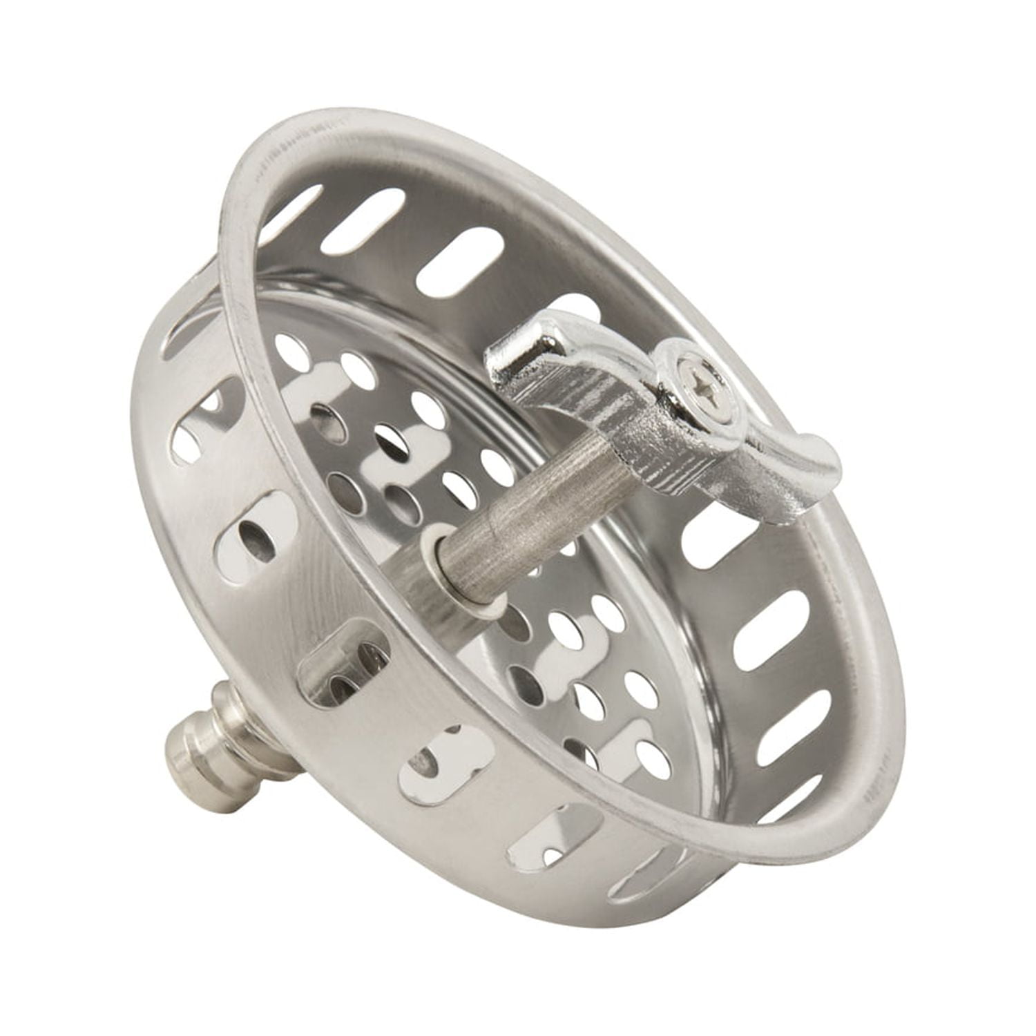 PlumbCraft 2 in. Dia. Chrome Stainless Steel Twist Lock Sink Basket ...