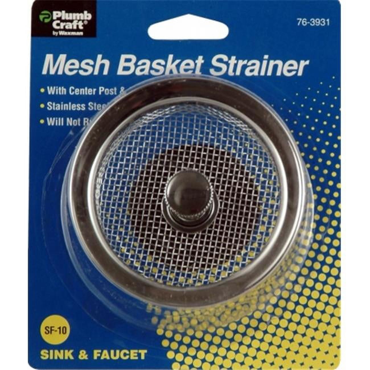 PlumbCraft 3-1/2 in. D Stainless Steel Strainer Basket Silver - Walmart.com