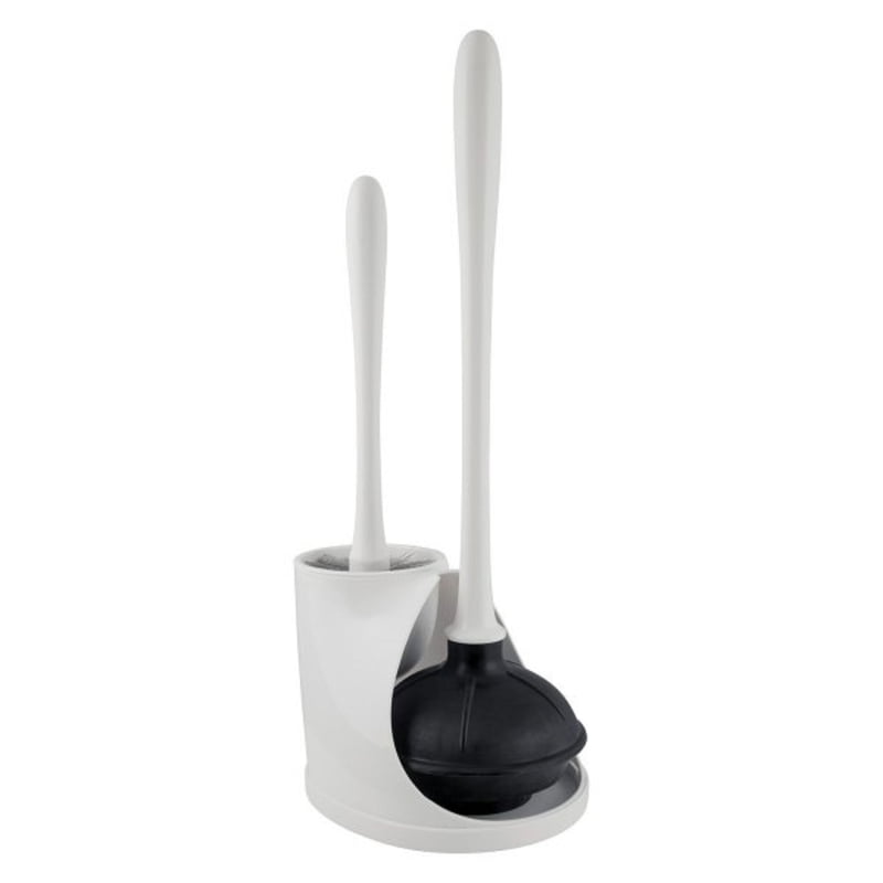 PlumbCraft Toilet Plunger with Holder 7 in. L X 4 in. D - Walmart.com