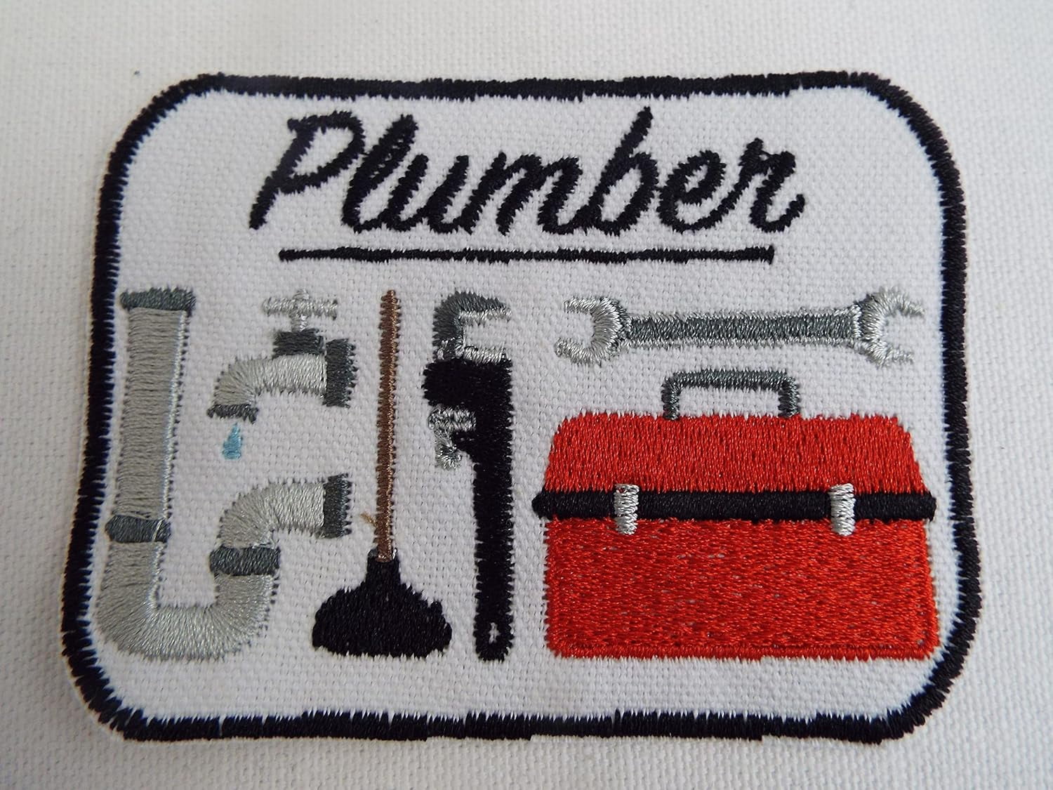 Plumber Pipes Toolbox Tools Embroidery Iron-on Patch - Walmart.com
