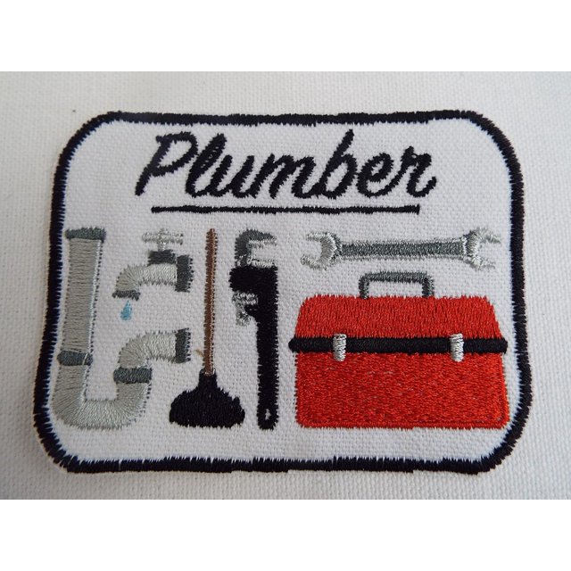 Plumber Pipes Toolbox Tools Embroidery Iron-on Patch - Walmart.com