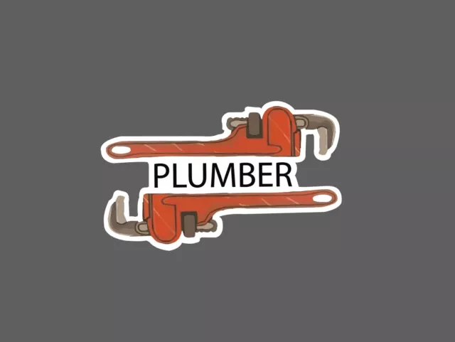 Plumber Sticker Wrenches Waterproof Sticker Phone Decal Water Bottle ...