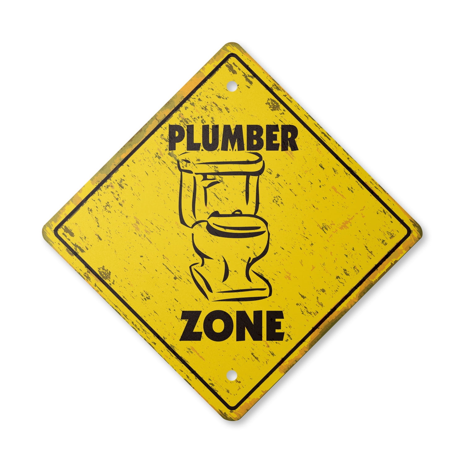 Plumber Vintage Crossing Sign Zone Xing | Indoor/Outdoor Plastic | 20 ...