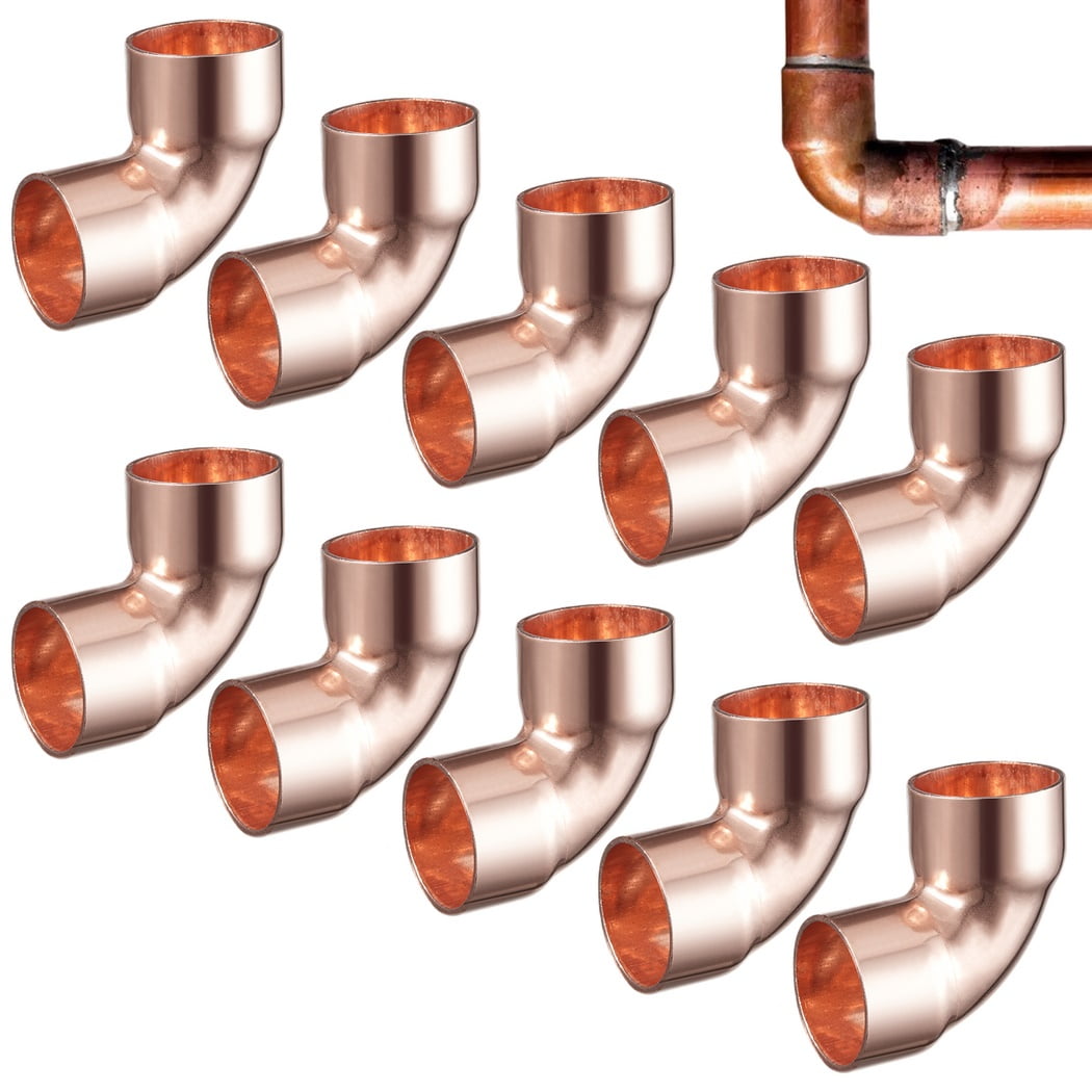 Plumbing Copper Elbows, 10 Pcs 3/4in C x C Copper 90 Degree Elbows ...