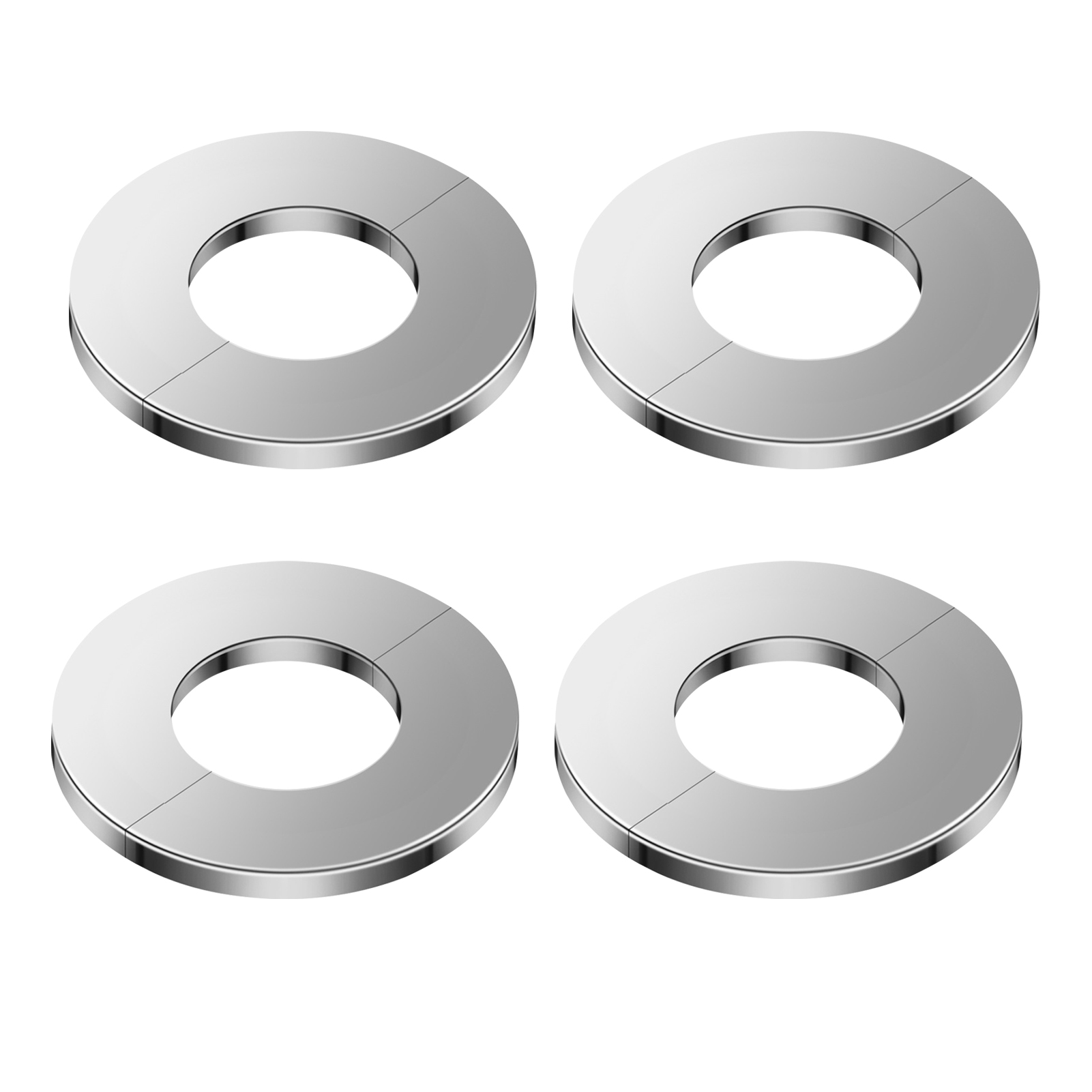 Plumbing Cover Plates, 4pcs Shower Faucet Cover Plate Escutcheon Ring ...