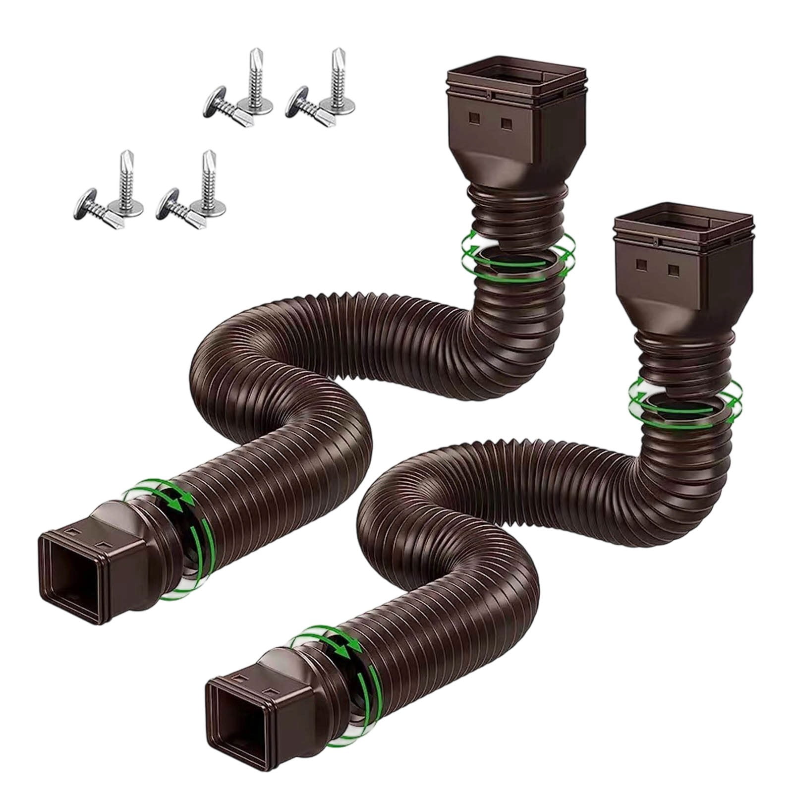 Plumbing Fittings Adjustable Downspout Extension Corrugated Drain Pipe ...