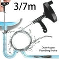 Plumbing Snake Drain Auger Manual Snake Drain Clog Remover with 23Ft/9 ...