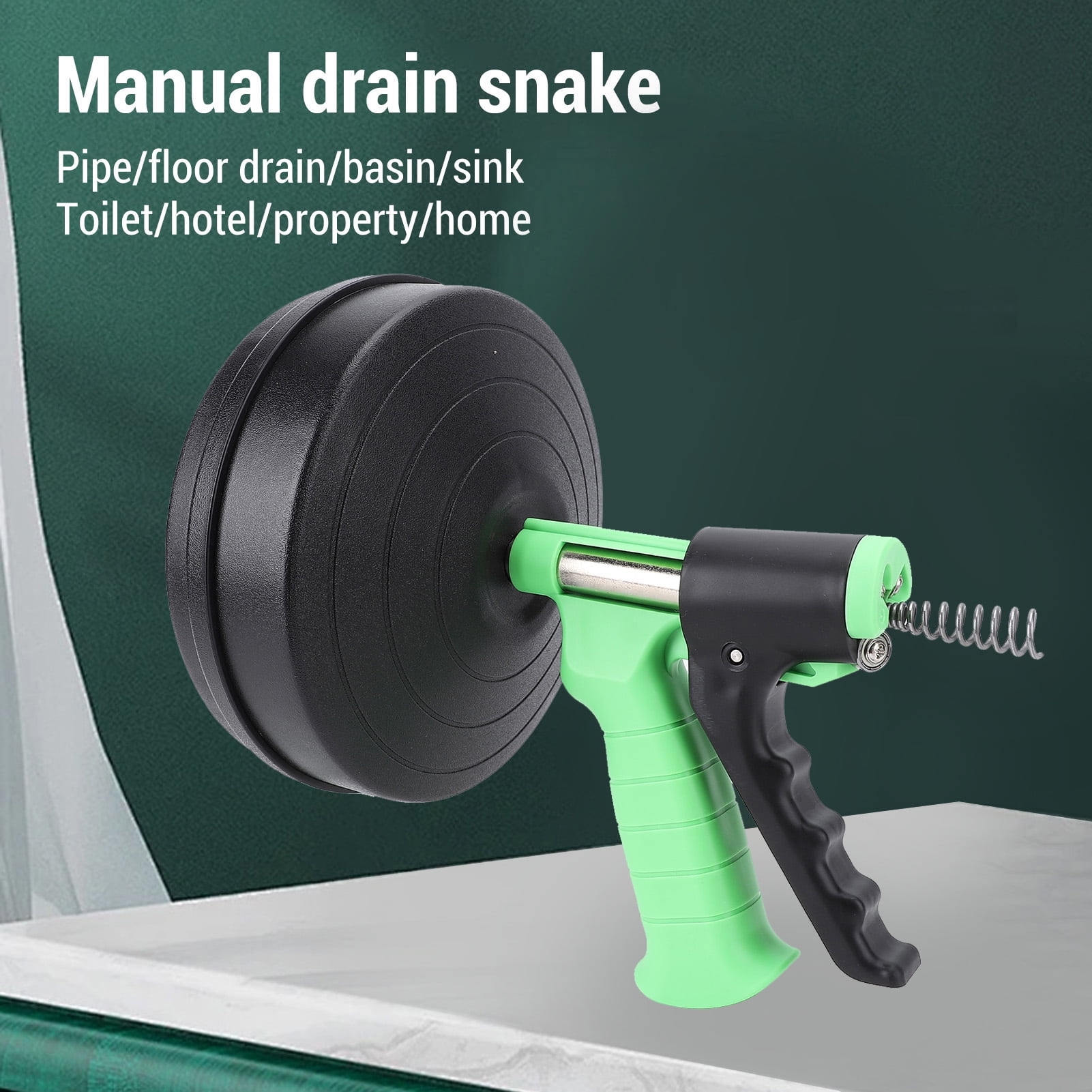 Plumbing Snake Tool, 65 Manganese Steel Spring, Maneuvers Bends For ...