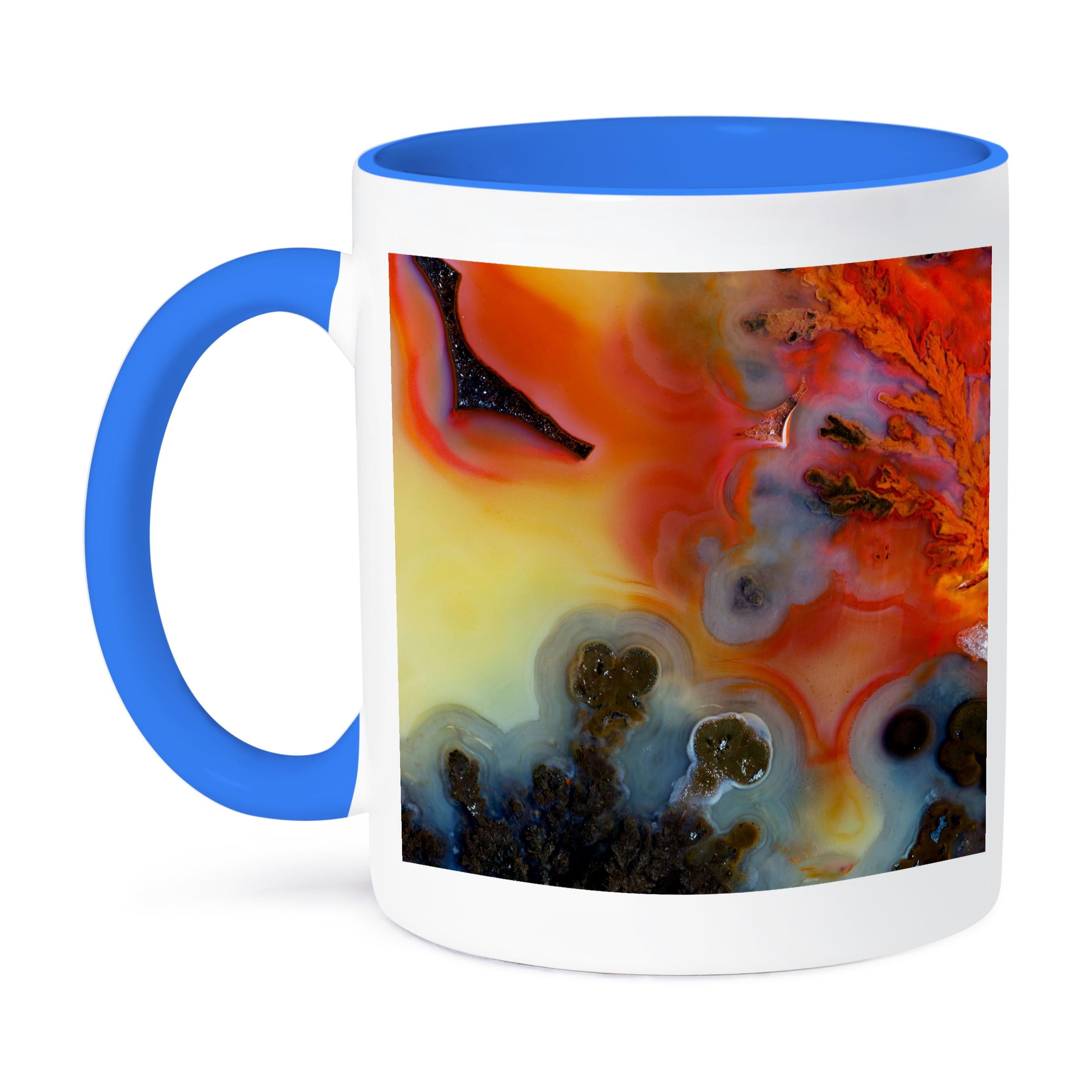 Plume Agate, Quartzsite, Az., 15oz Two-Tone Blue Mug - Walmart.com