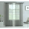 Plume D' Home Sheer Curtain 2 Panels of (55" W × 84" L) Rod Pocket ...